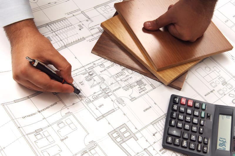 Planning hand stock photo. Image of ruler, hand, blueprint - 8154732