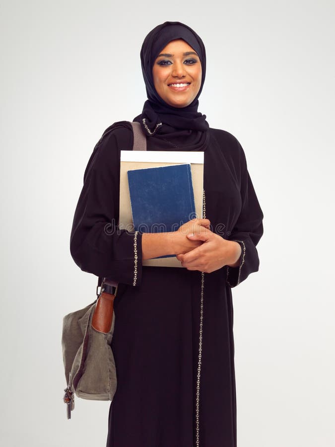 Planning for Her Future. an Attracting Young Muslim Student. Stock ...