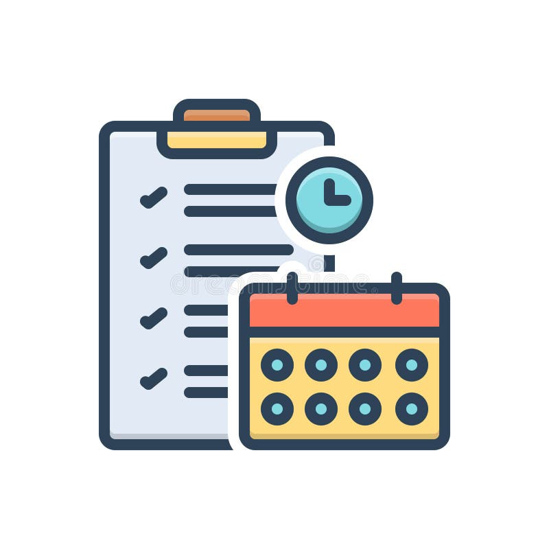 Color Illustration Icon for Planning, Calendar and Schedule Stock ...