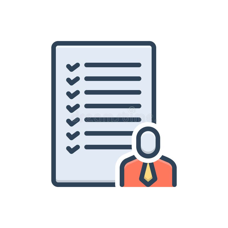 Color Illustration Icon for Planning, Clipboard and Checklist Stock ...