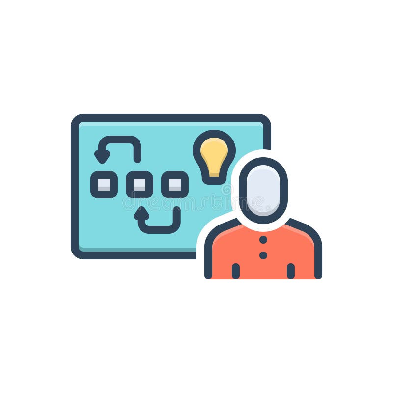 Color Illustration Icon for Planning, Organize and Workflow Stock ...