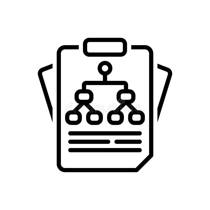 Black Line Icon for Planning, Organizer and Project Stock Vector ...