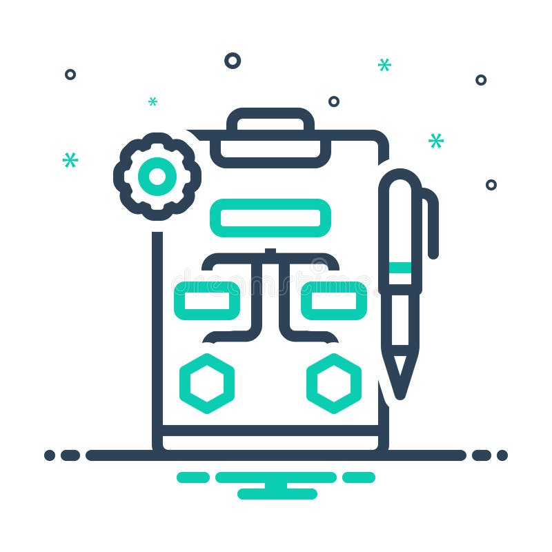 Mix Icon for Planning, Progress and Paperwork Stock Vector ...