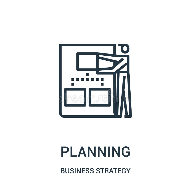 Planning Icon Vector from Business Strategy Collection. Thin Line ...