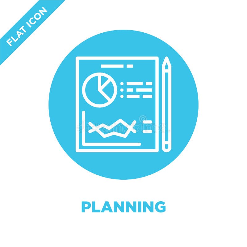 Planning Icon Vector. Thin Line Planning Outline Icon Vector ...