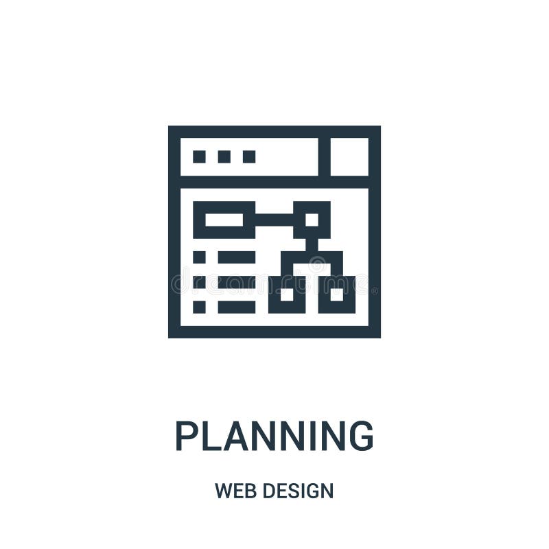 Planning Icon Vector from Web Design Collection. Thin Line Planning ...