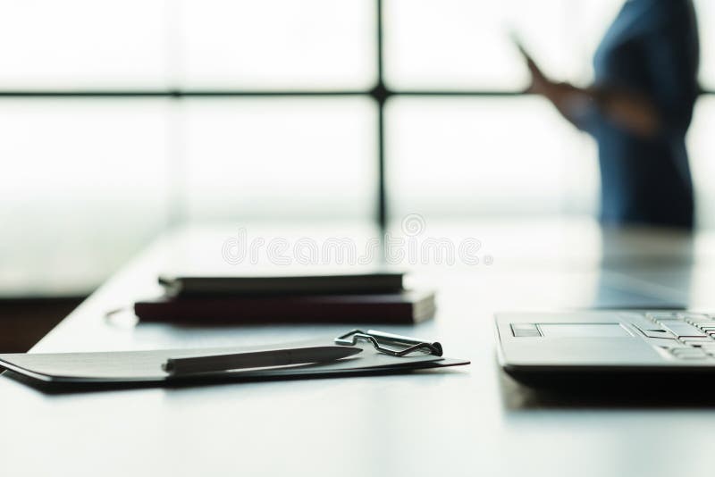 Planning Idea Brainwork Clipboard Office Workspace Stock Image - Image ...