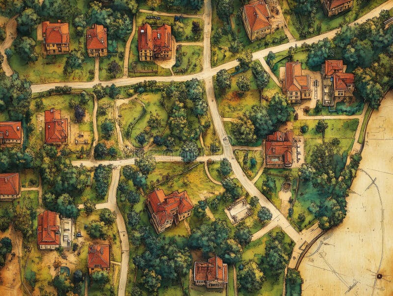 Planning Land Use Planning Local Town Planning and Cadaster Maps Stock ...