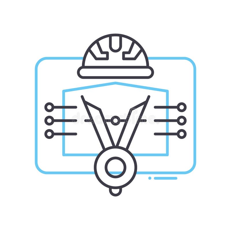 Planning Line Icon, Outline Symbol, Vector Illustration, Concept Sign ...