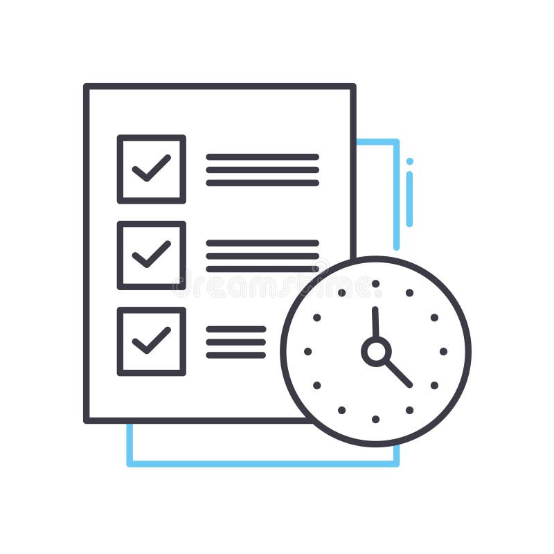 Planning Line Icon Outline Symbol Vector Illustration Concept Sign