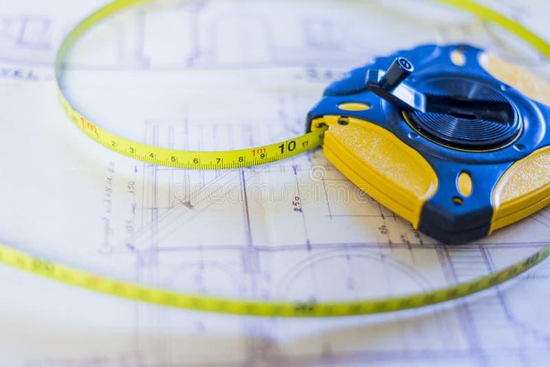 Planning and measuring stock image. Image of tape, roll - 31453119