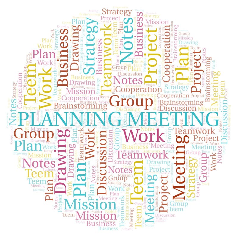 Strategy Meeting Word Cloud Create With Text Only Stock Illustration