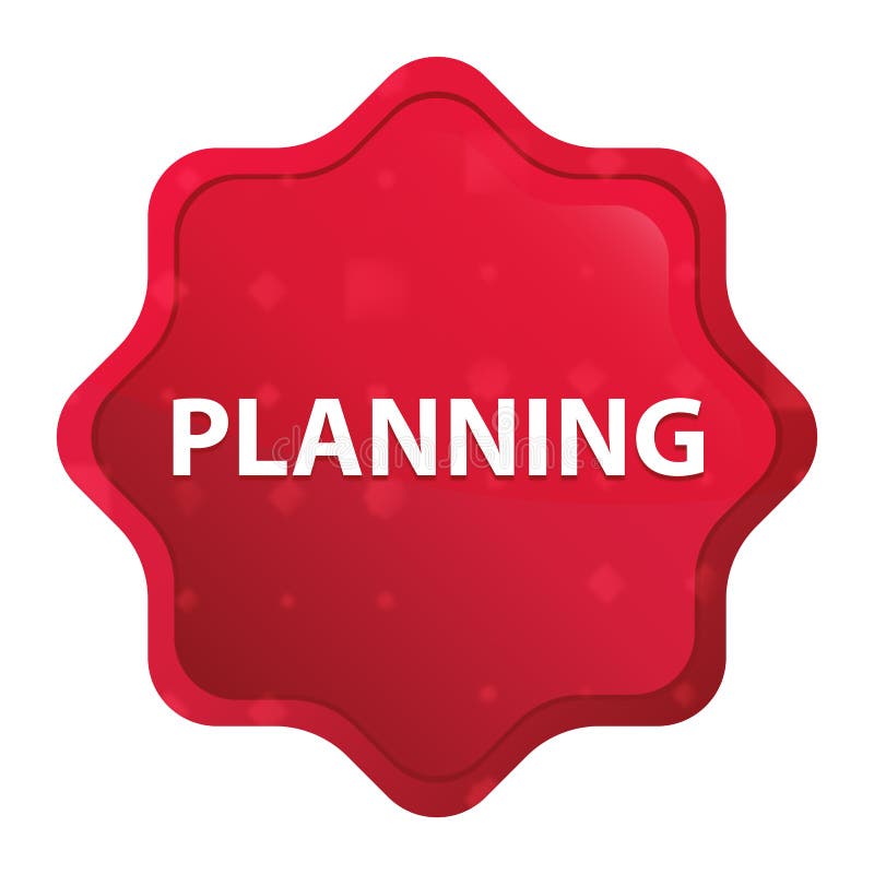 Planning Misty Rose Red Starburst Sticker Button Stock Illustration ...