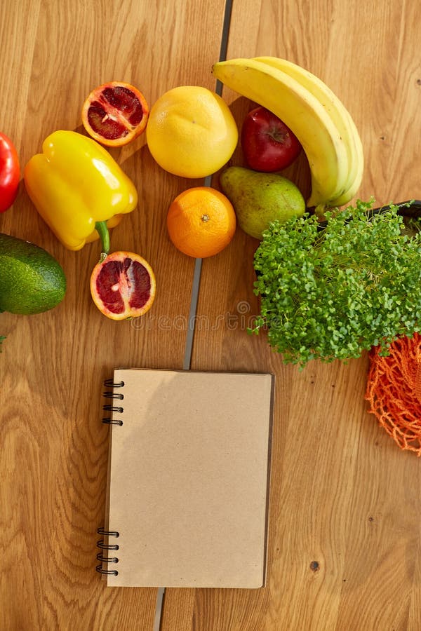 Planning Notebook, Writing Weekly Meals on a Meal Planner Note or Diet ...