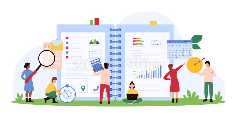 Planning and Organizing Concept. Stock Vector - Illustration of ...