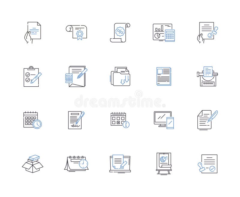 Planning Outline Icons Collection. Scheme, Arrangement, Program, Design ...