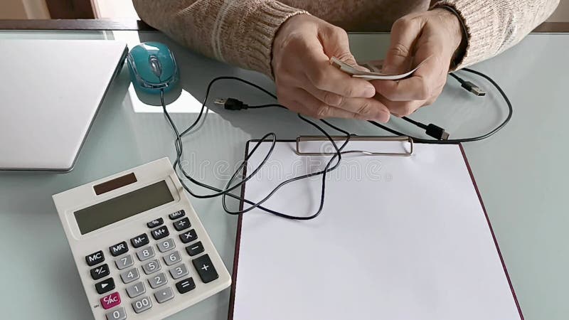 Planning Paper Thinking - Person Writes on a White Paper. Stock Footage ...