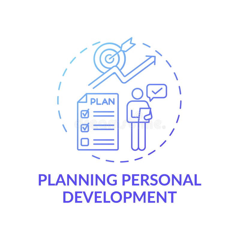 Planning Personal Development Blue Gradient Concept Icon Stock Vector ... Planning Personal Development Blue Gradient Concept Icon Stock Vector ...