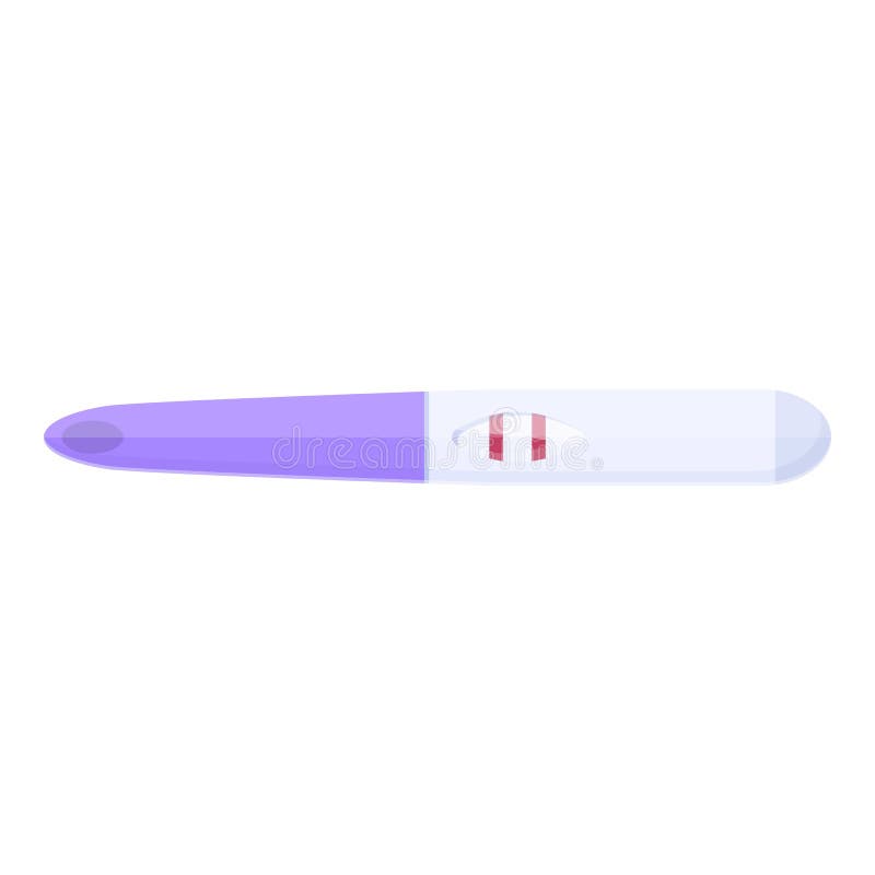 Planning Pregnancy Icon Cartoon Vector Positive Test Stock Vector