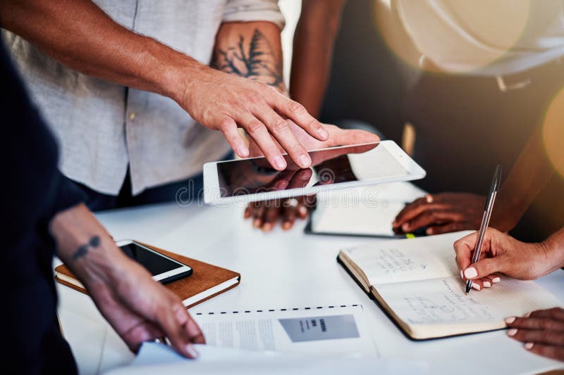 The Planning Process. a Group of Unrecognizable Business Colleagues ...