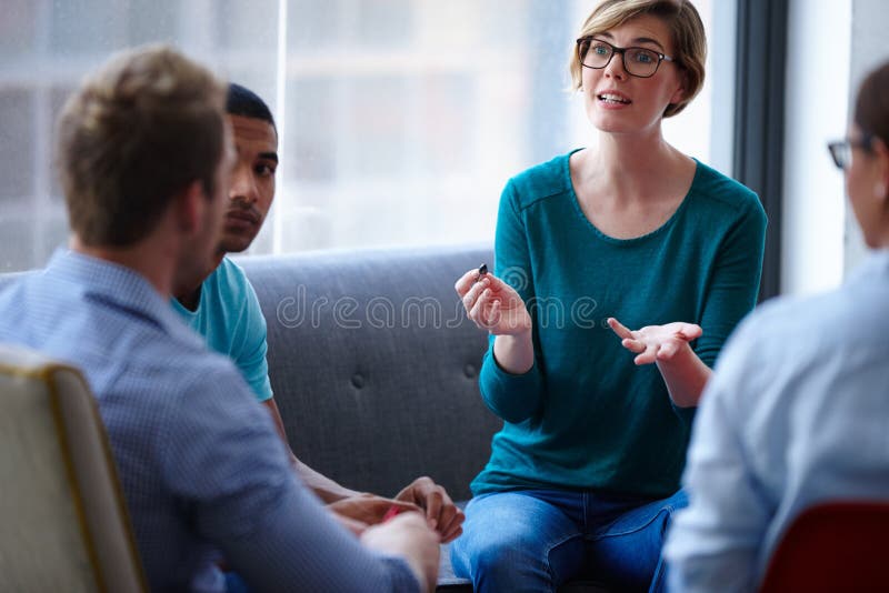 The Planning Process. a Group of Young Designers Having an Informal ...