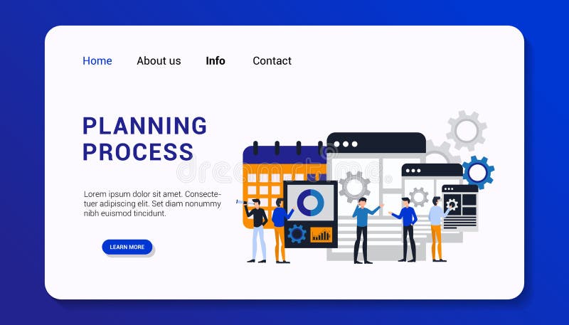 Planning Process Landing Page Template Graphic Design Illustration ...