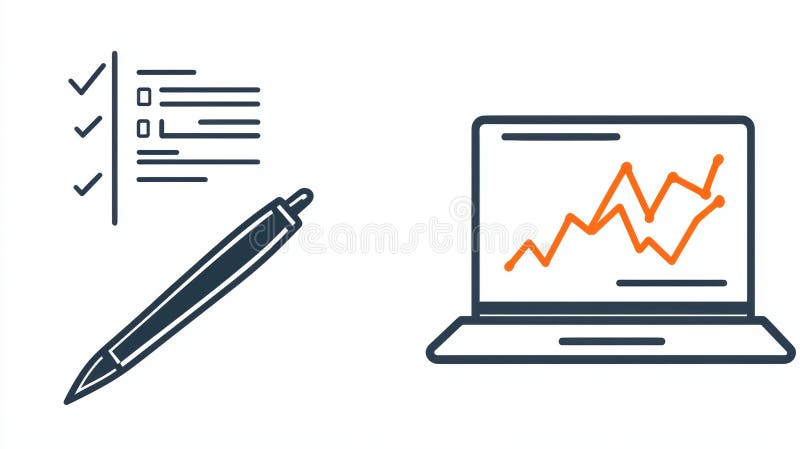 Planning & Progress Tracking Stock Illustration - Illustration of ...