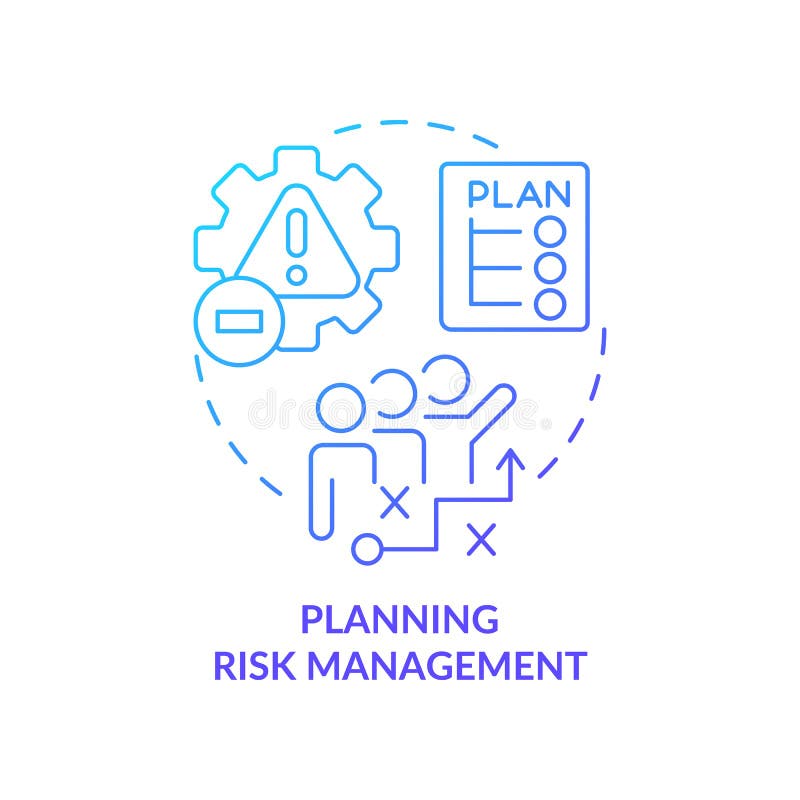 Planning Risk Management Concept Icon Stock Vector - Illustration of ...