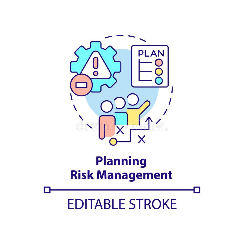 Planning Risk Responses Blue Gradient Concept Icon Stock Vector ...