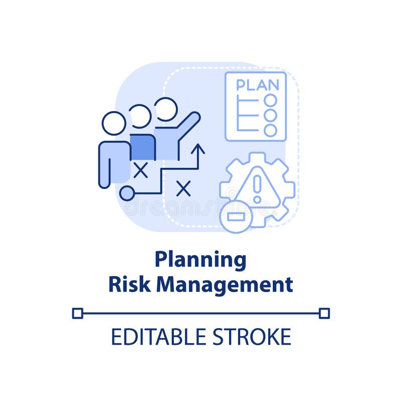 Planning Risk Management Concept Icon Stock Vector - Illustration of ...