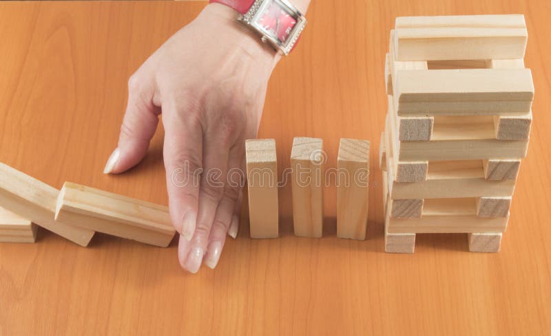 Planning, Risk and Strategy in Business, Tower, Wooden Blocks Stock ...