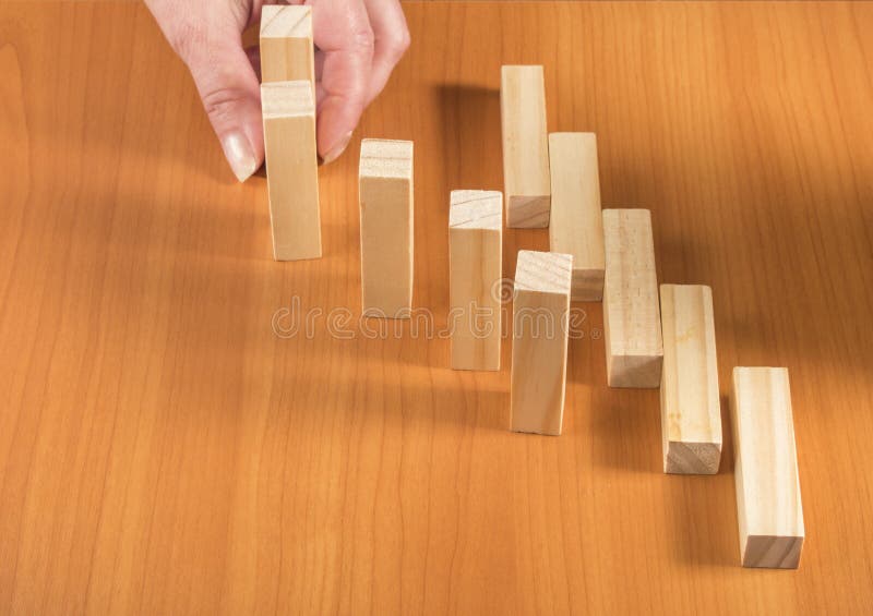 Planning, Risk and Strategy in Business, Tower, Wooden Blocks Stock ...
