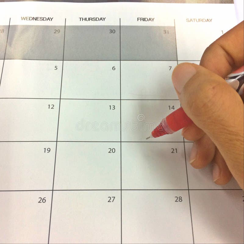 Planning Schedule - Calendar Stock Image - Image of journal, record ...