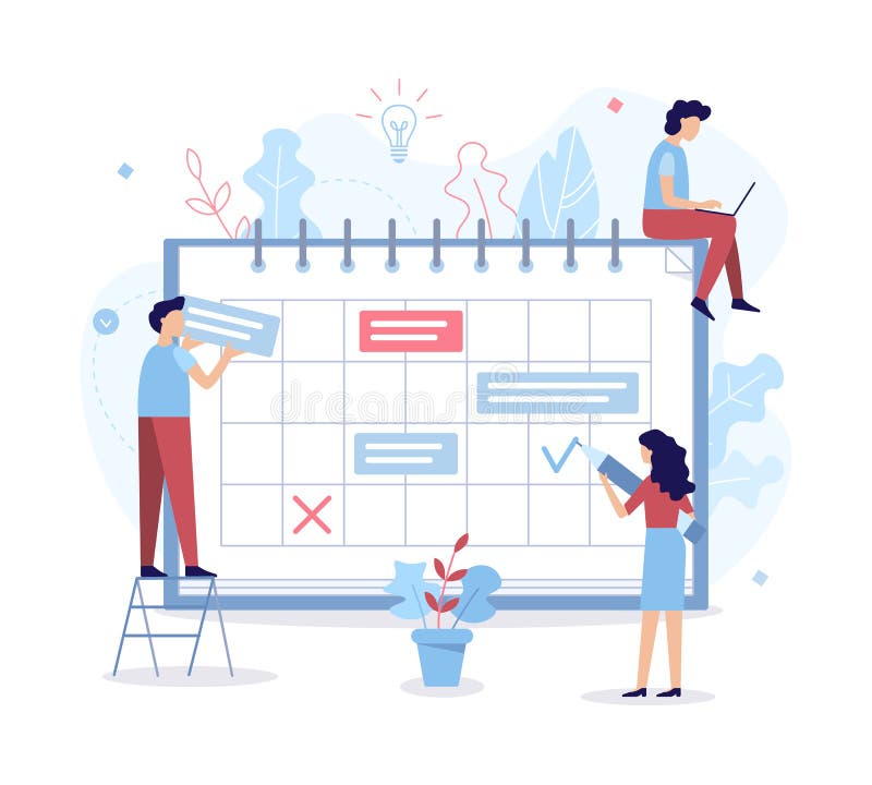 Planning schedule concept stock vector. Illustration of professional ...