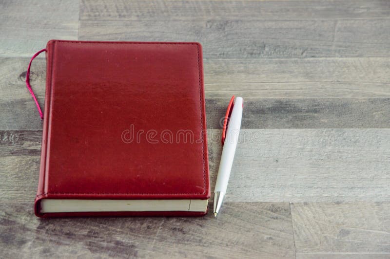 Planning Schedule: Red Notebook with Lanyard Bookmark and Ball Point ...
