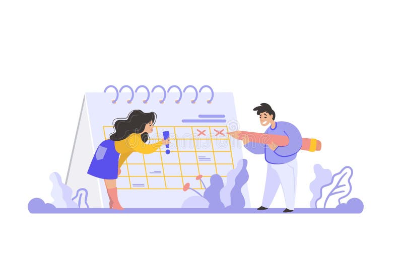 Planning Schedule Scene. Time Management. Effective Organizing. To Do ...