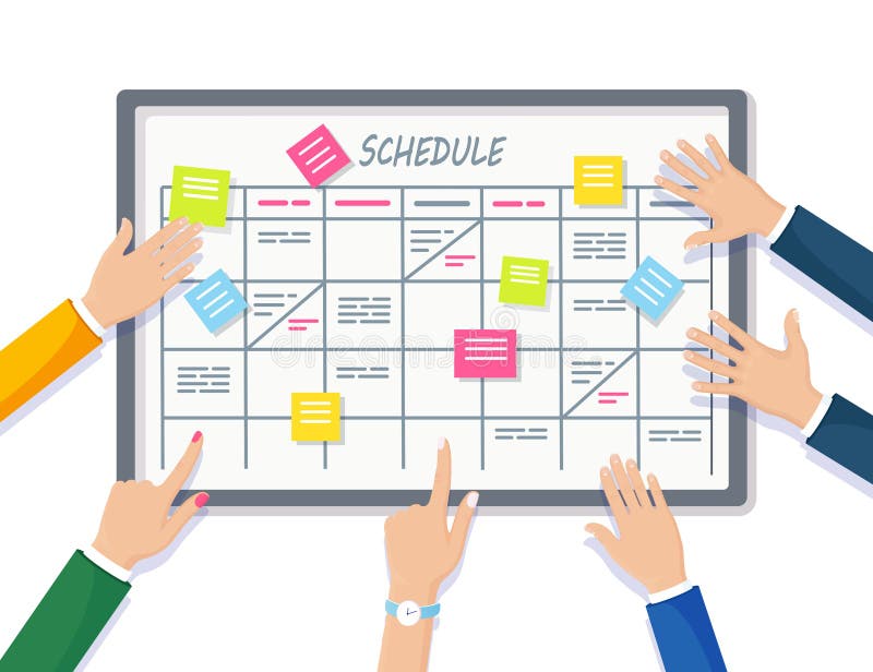 Planning Schedule on Task Board Concept. Planner, Calendar on ...