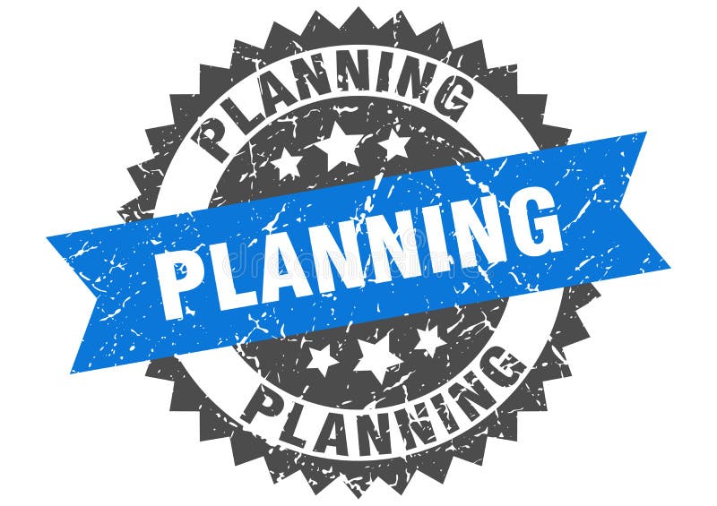 Planning Stamp. Planning Grunge Round Sign Stock Vector - Illustration ...