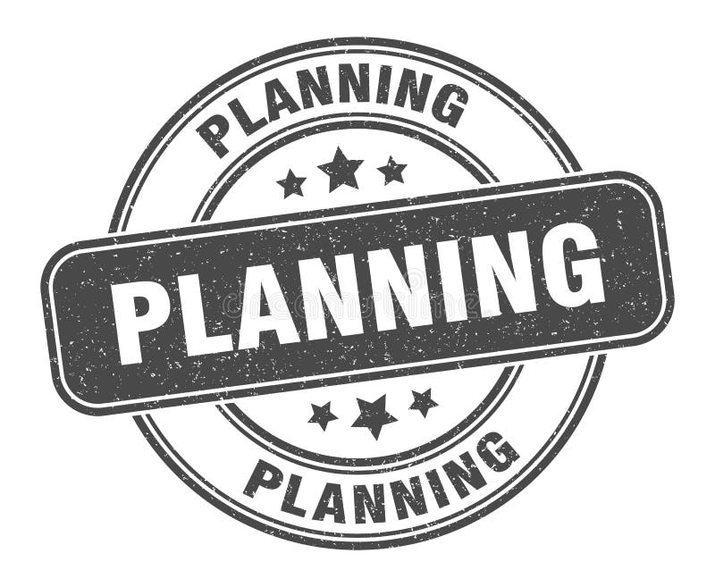 Planning Stamp. Planning Label. Round Grunge Sign Stock Vector ...