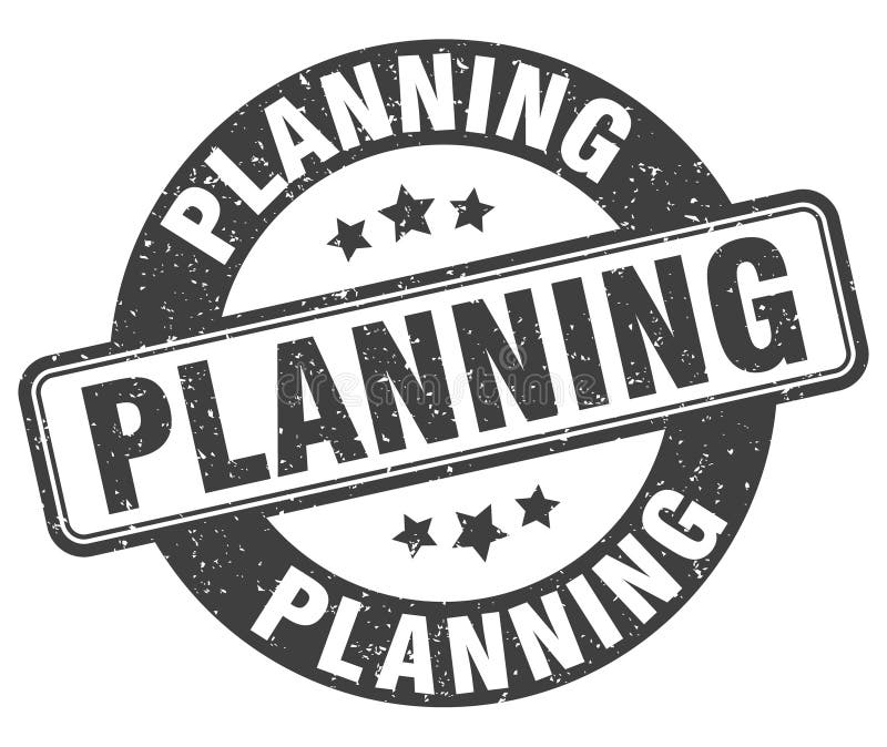 Planning Stamp. Planning Label. Round Grunge Sign Stock Vector ...