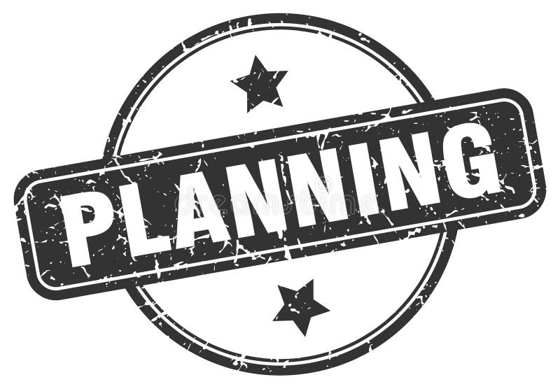 Planning Stamp. Planning Round Vintage Grunge Label Stock Vector ...