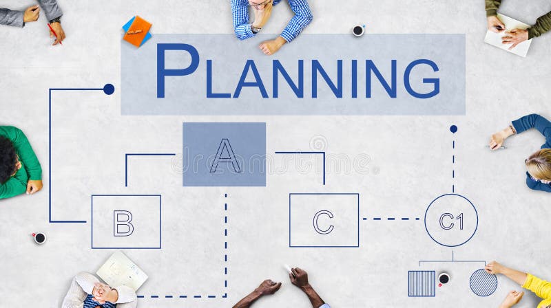 Planning Strategy Discussion Solutions Process Concept Stock Photo ...