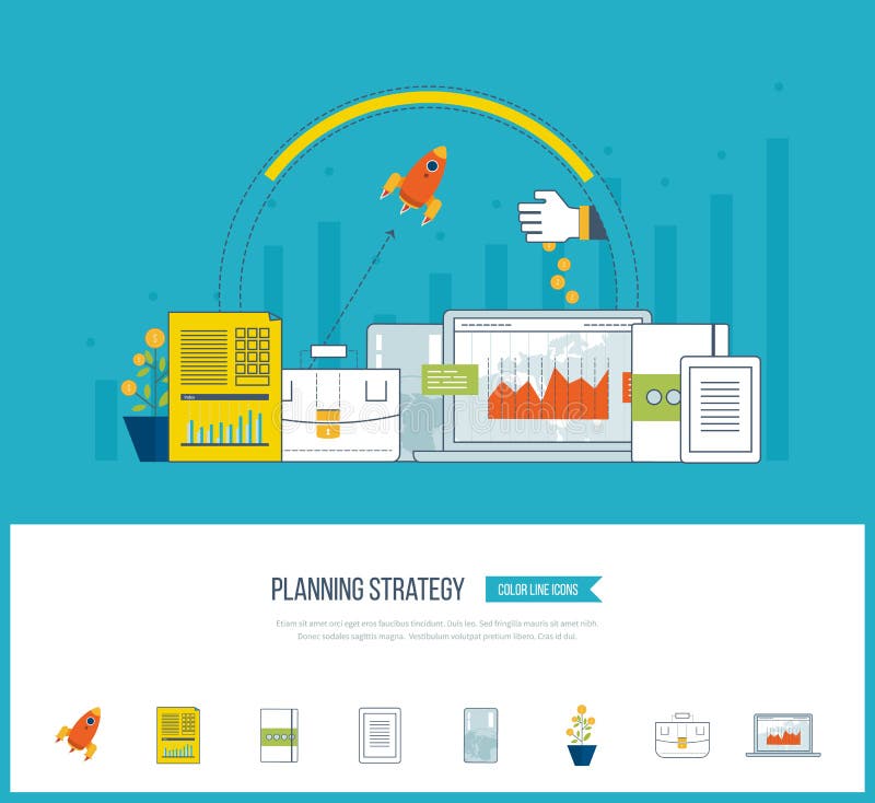 Planning Strategy and Project Management Concept. Investment Growth ...