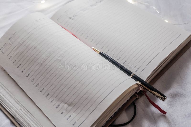 Planning Stuff. Notebook and Paper Planner Stock Photo - Image of event ...