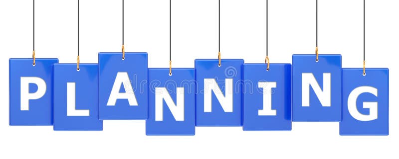 Planning tag banner stock illustration. Illustration of isolated ...