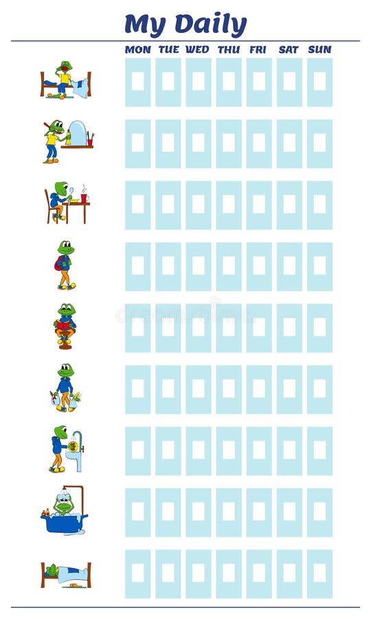 Daily Planning Template for Preschool and Elementary School Children ...