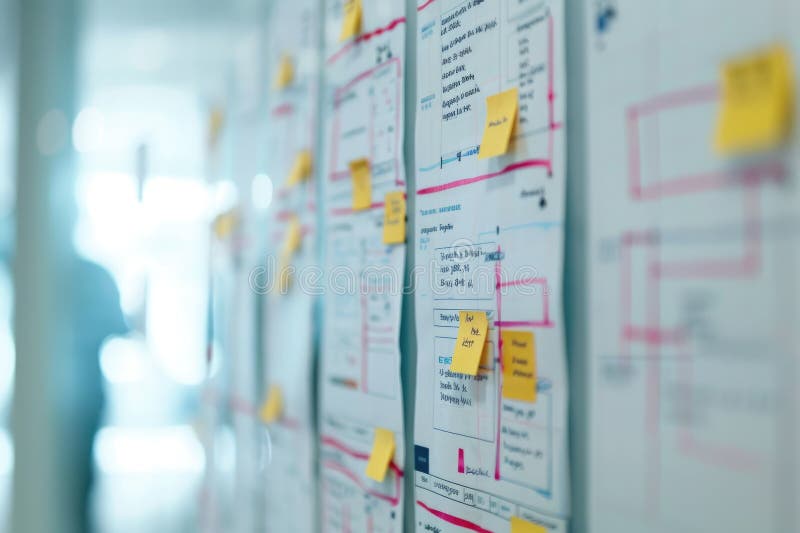 The Planning of Use Experience and Interface or Ux and Ui in Progress. AIG51. Stock Image ...