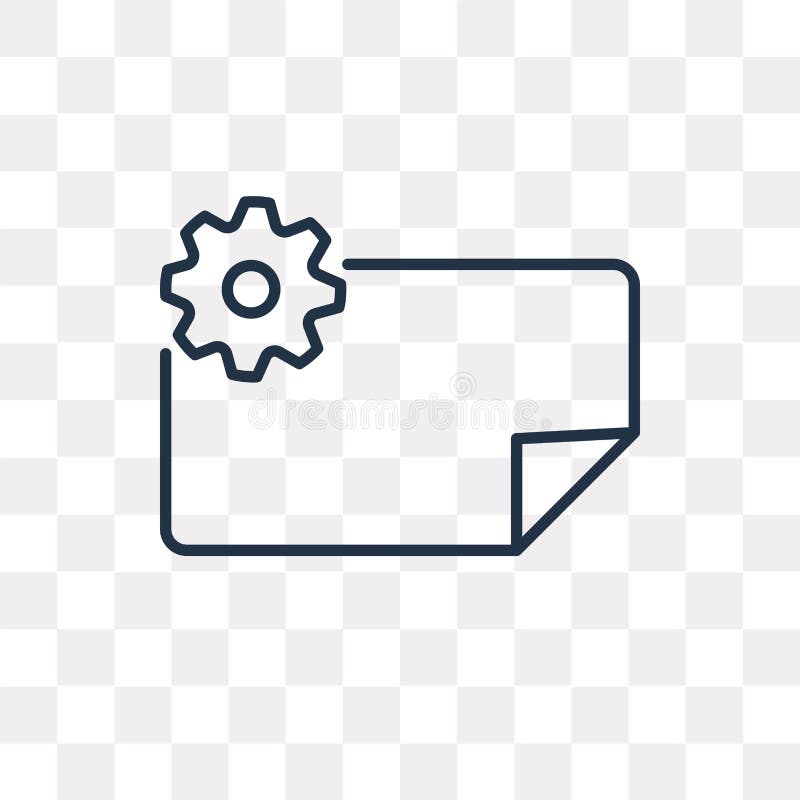 Planning Vector Icon Isolated on Transparent Background, Linear Stock ...