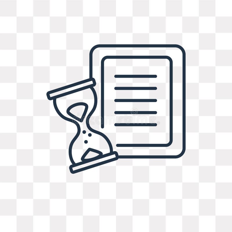 Planning Vector Icon Isolated on Transparent Background, Linear Stock ...