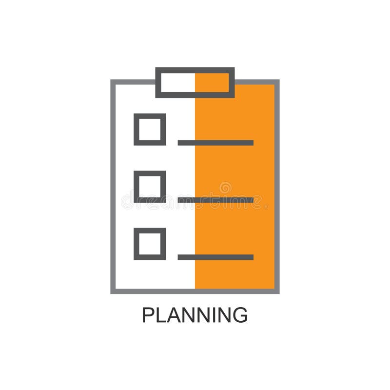 Planning. Vector Illustration Decorative Design Stock Illustration ...